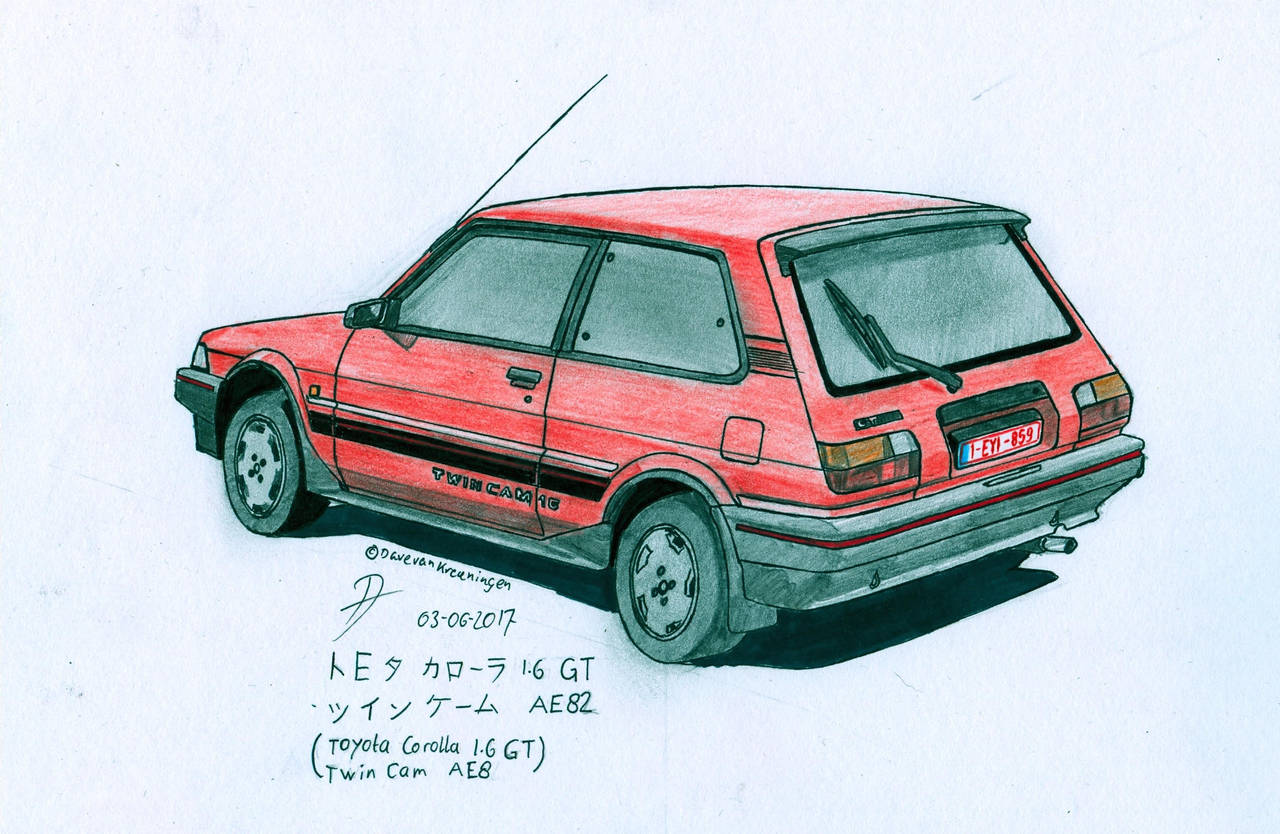 Commission: Toyota Corolla AE82 GT Twin-Cam by BlackLeatheredOokami on ...