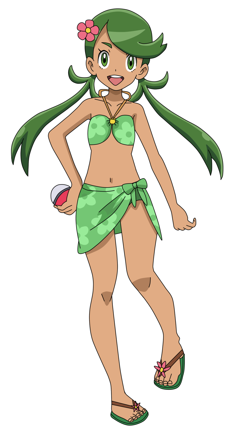 Pkmn Fan Artwork Mallow 20 Anniversary Swimsuit By Aquamimi123 On