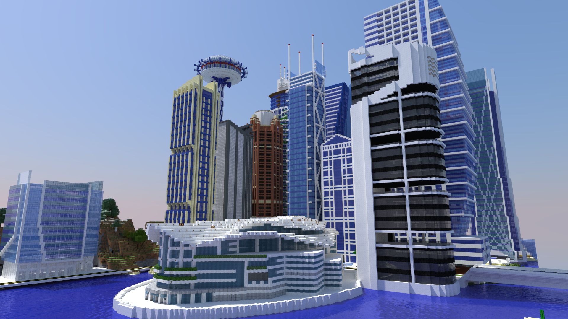 Minecraft City Render by TheApiem on DeviantArt
