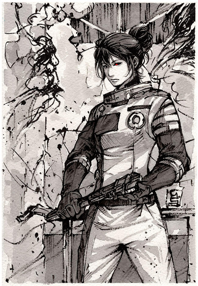 Morgan Yu ink sketch from Prey 2 by MyCKs on DeviantArt