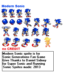 Sonic Generations: Modern Sonic Sprite by KristenParkerofElmSt on ...