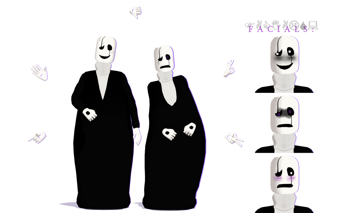 W.D. Gaster - Undertale Model DL by Nodiel-71 on DeviantArt