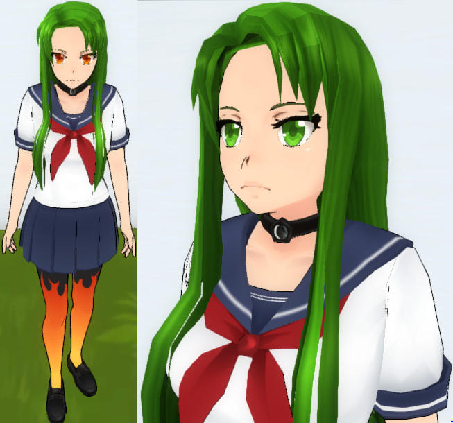 Yandere sim skin: Midori Nohi by TeleviCat on DeviantArt