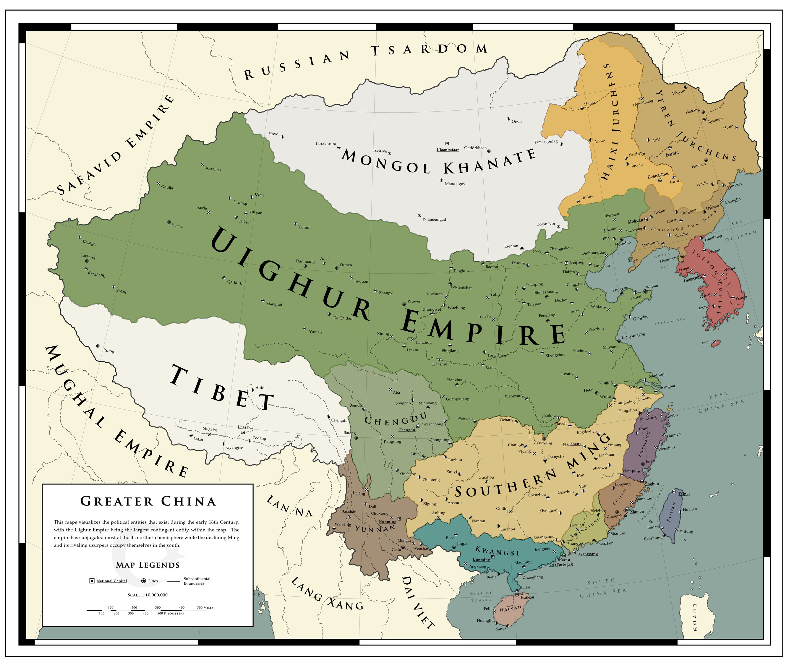 Greater China - 1620: The Uighur Triumph by ShahAbbas1571 on DeviantArt
