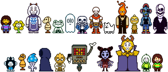 Undertale - Main Cast OverWorld Sprites (Special) by Piggie2023 on ...
