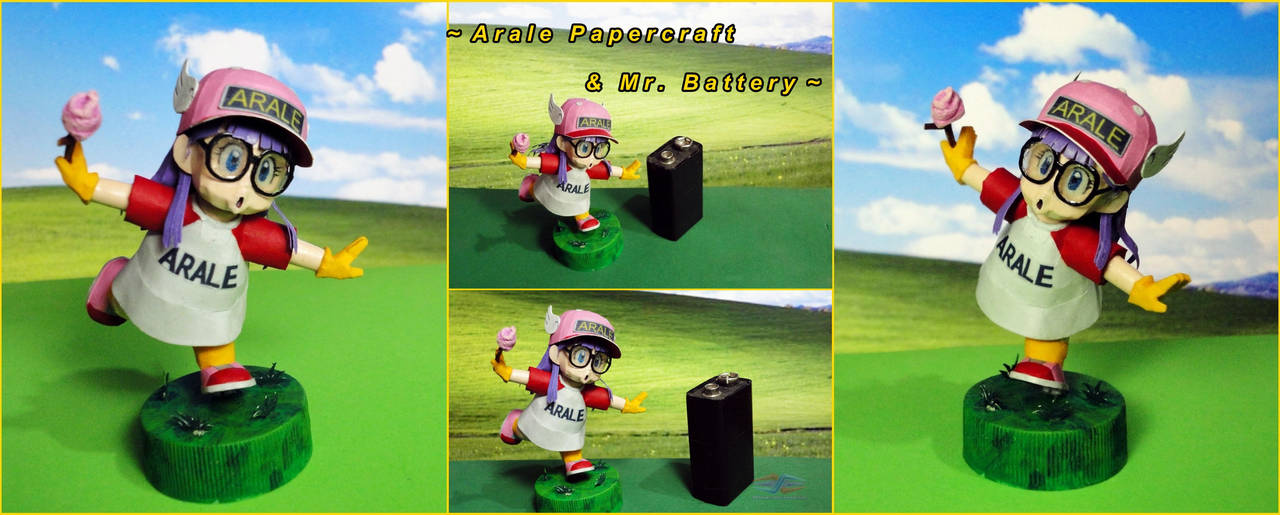 Arale papercraft (size comparizon) by BRSpidey on DeviantArt