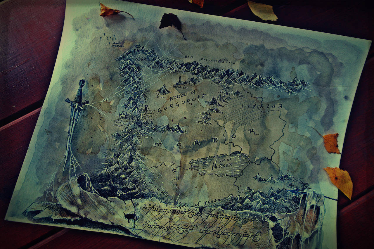 Map of Mordor by The-girl-in-Mirkwood on DeviantArt