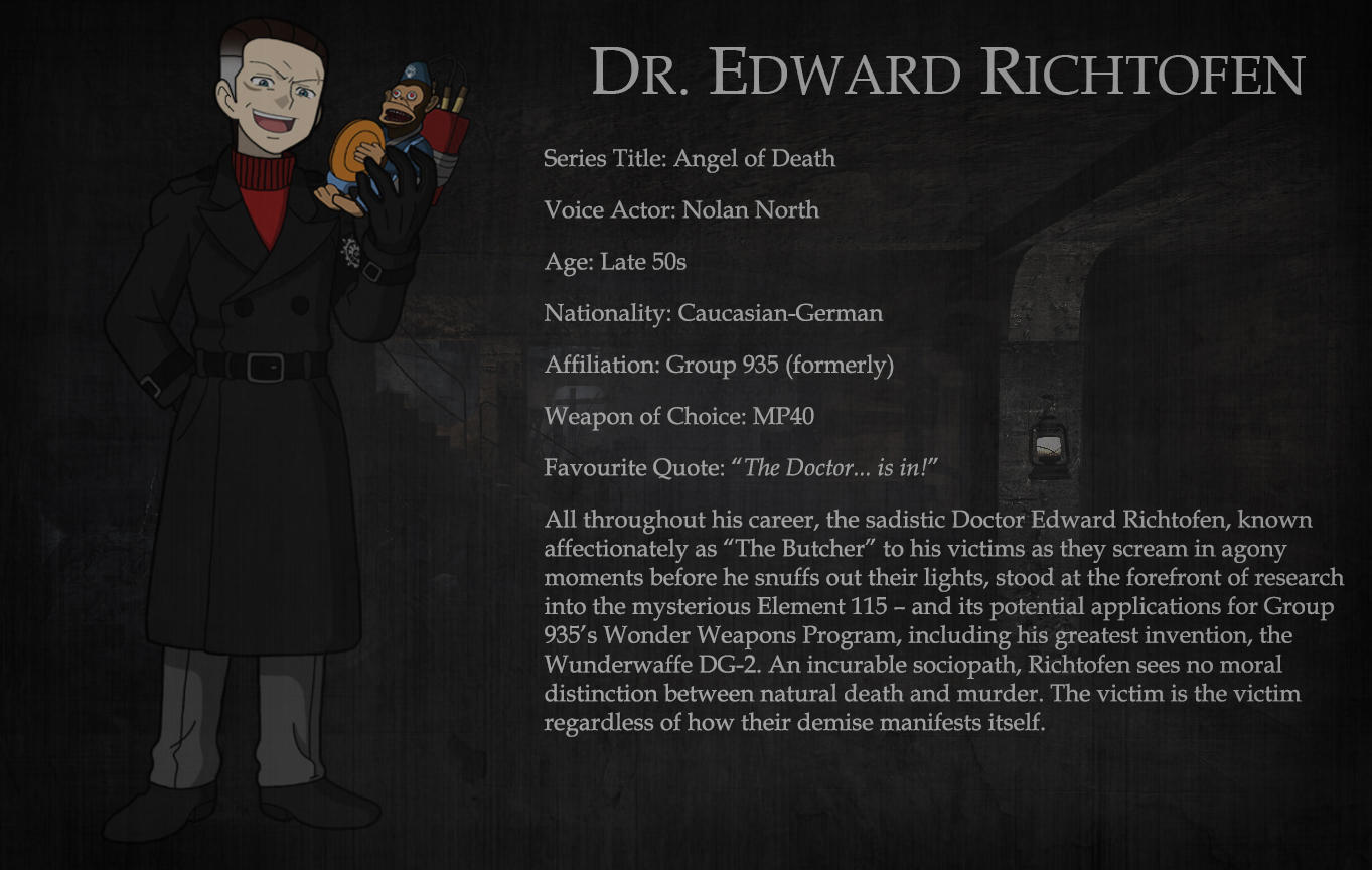 Character Bio - Dr. Edward Richtofen by D0ct0rrR1cht0f3n on DeviantArt