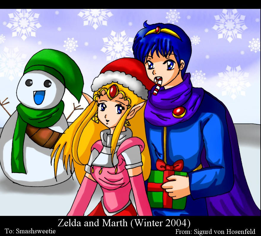 Zelda and Marth-Winter 2004 by SigurdHosenfeld on DeviantArt