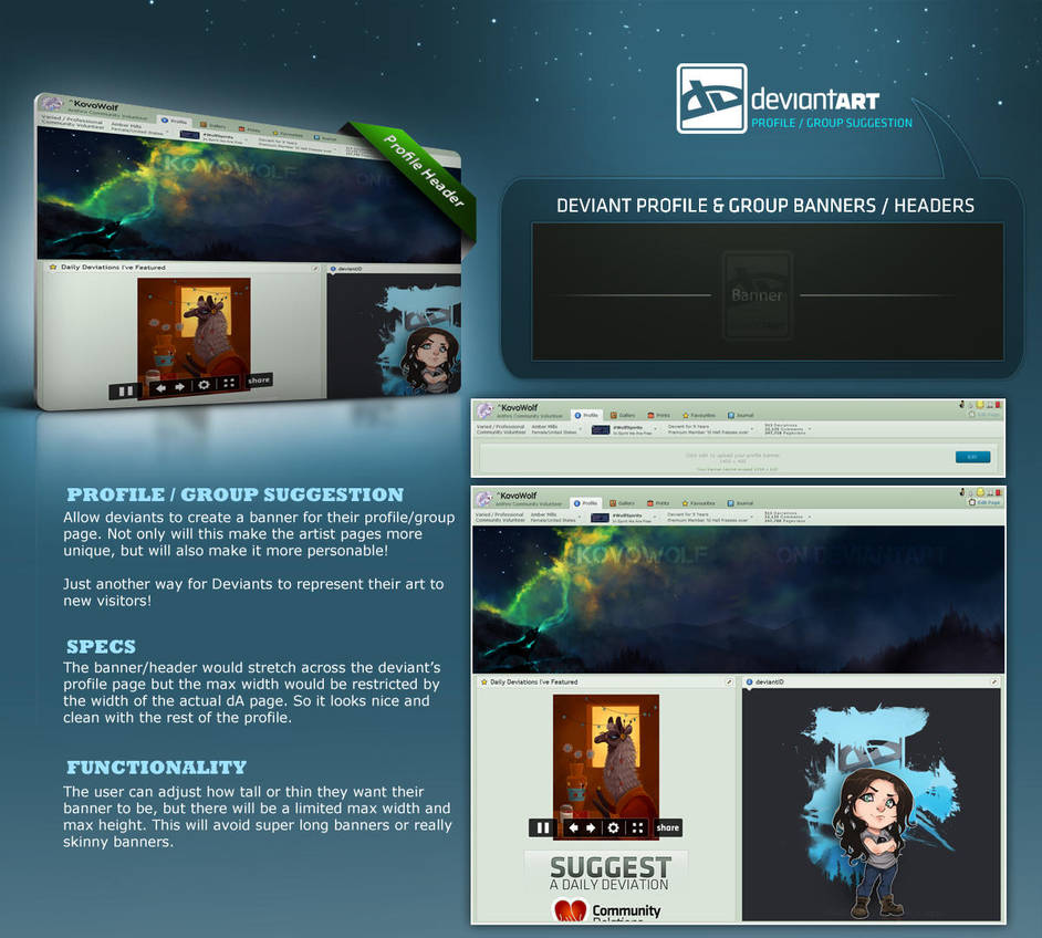 DA suggestion - profile / group banners by KovoWolf on DeviantArt DA suggestion - profile / group banners by KovoWolf on DeviantArt