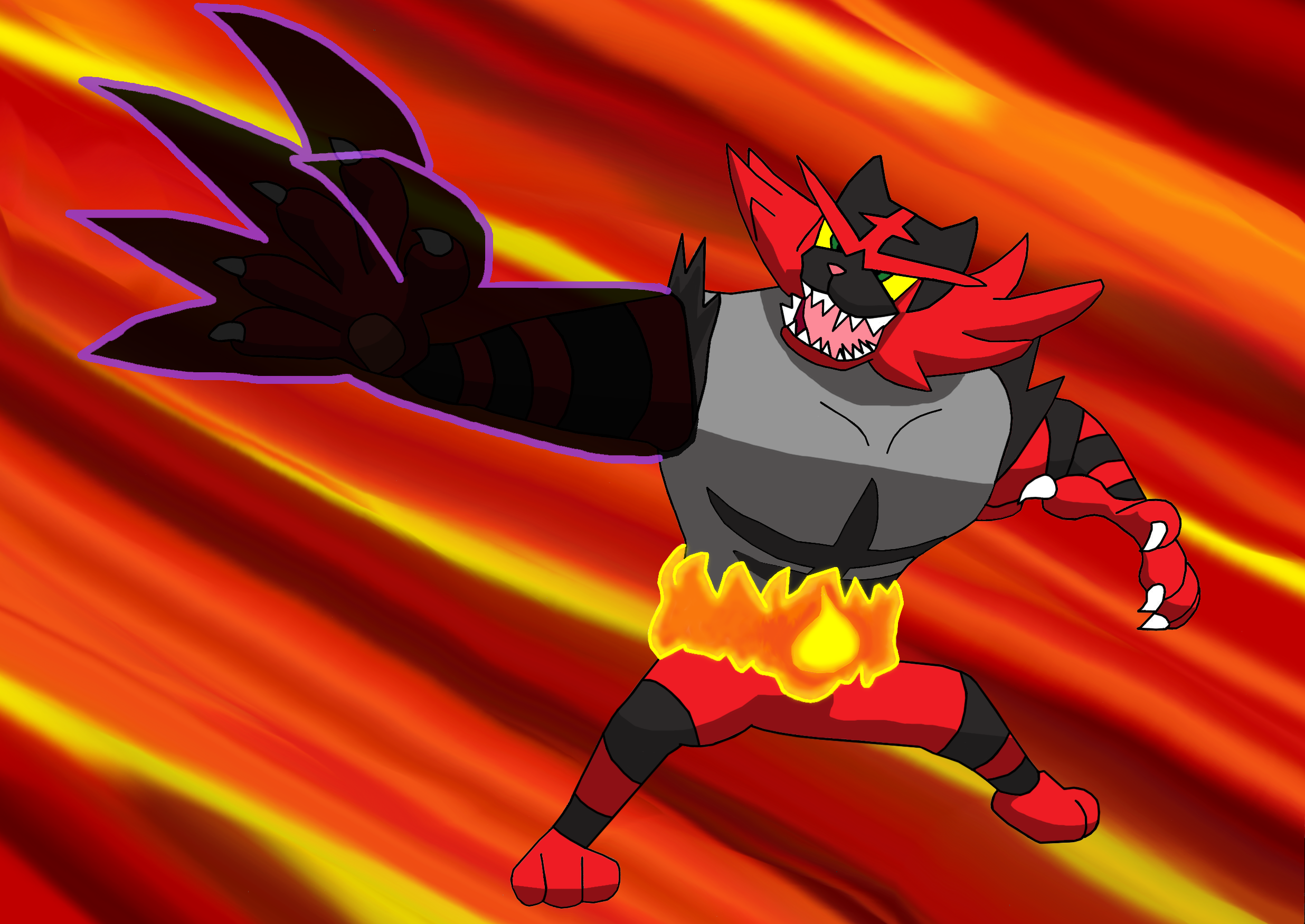 Scan0146 Incineroar using Shadow Claw by Wildcat1999 on DeviantArt