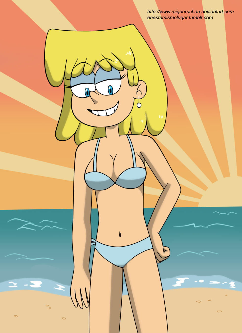 Lori in the beach by migueruchan on DeviantArt