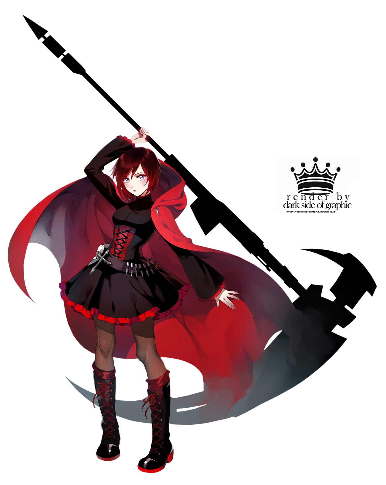 render RWBY, Ruby Rose by DarkSideofGraphic on DeviantArt