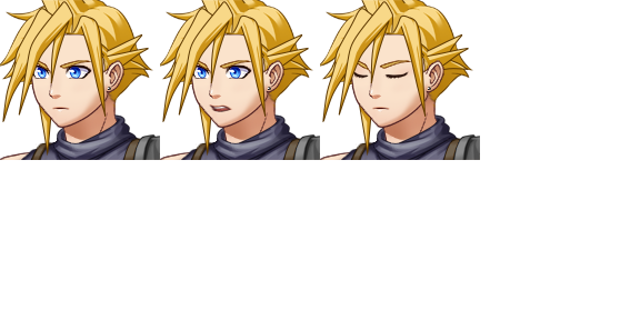 Final Fantasy VII Cloud Strife RPG Maker Portrait by RichTheSpriter on ...
