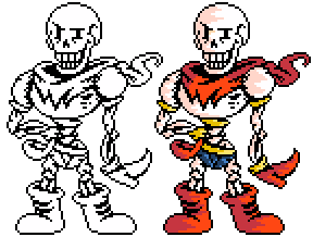 Undertale - Papyrus Sprite updaet by Nerveabhorrence on DeviantArt
