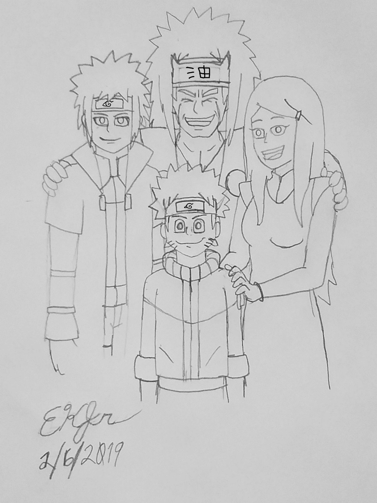 Naruto Family - Lineart colored by DennisStelly on DeviantArt