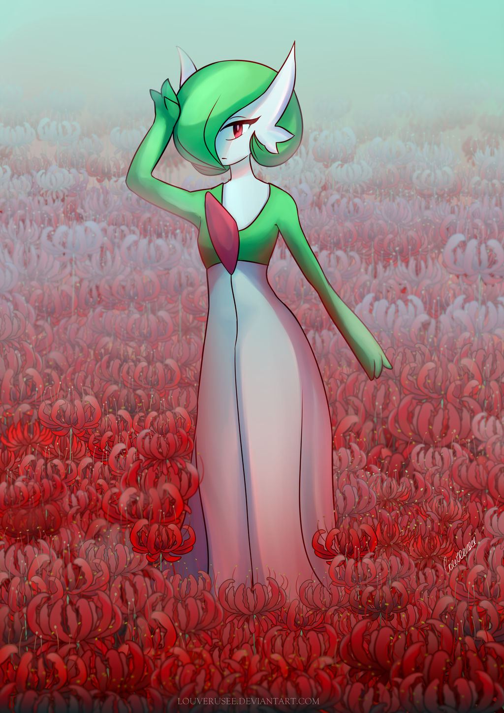 Gardevoir meets shiny Lopunny! by louverusee on DeviantArt