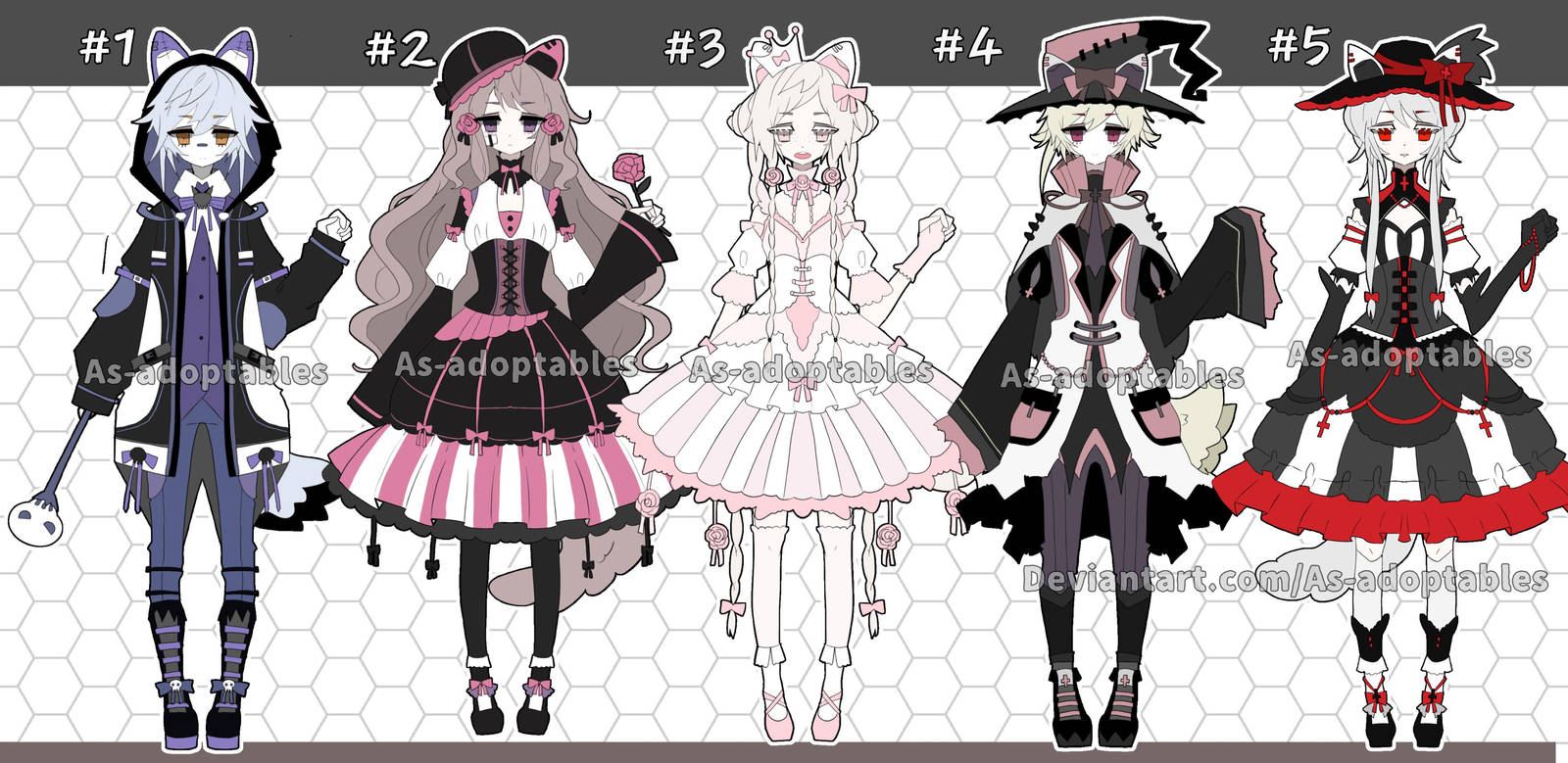 Crazy zombie adoptables closed by AS-Adoptables on DeviantArt