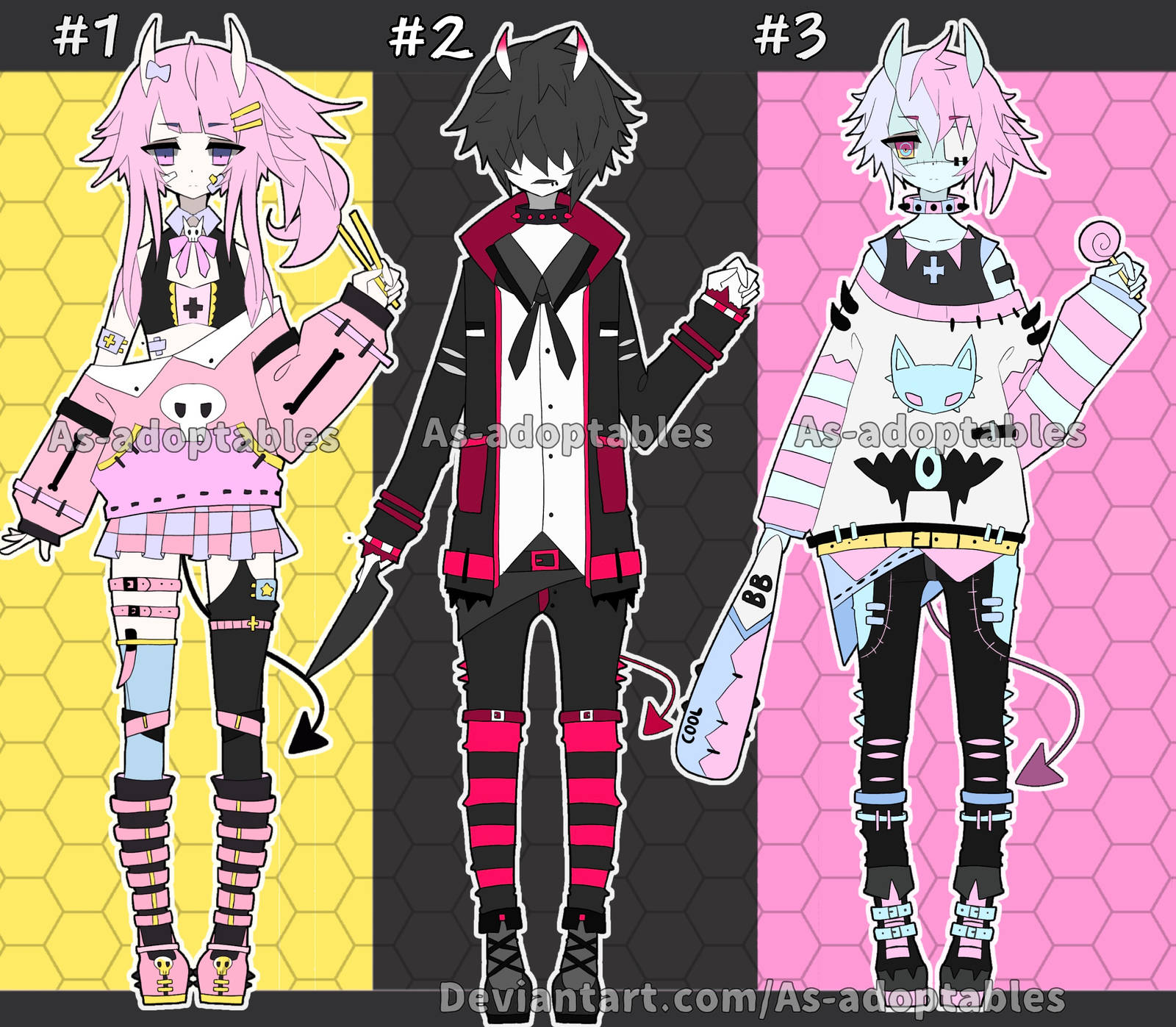Kemonomimi adoptable batch open by AS-Adoptables on DeviantArt