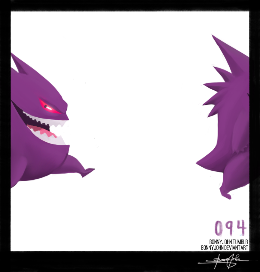 Gengar! Pokemon One a Day! by BonnyJohn on DeviantArt