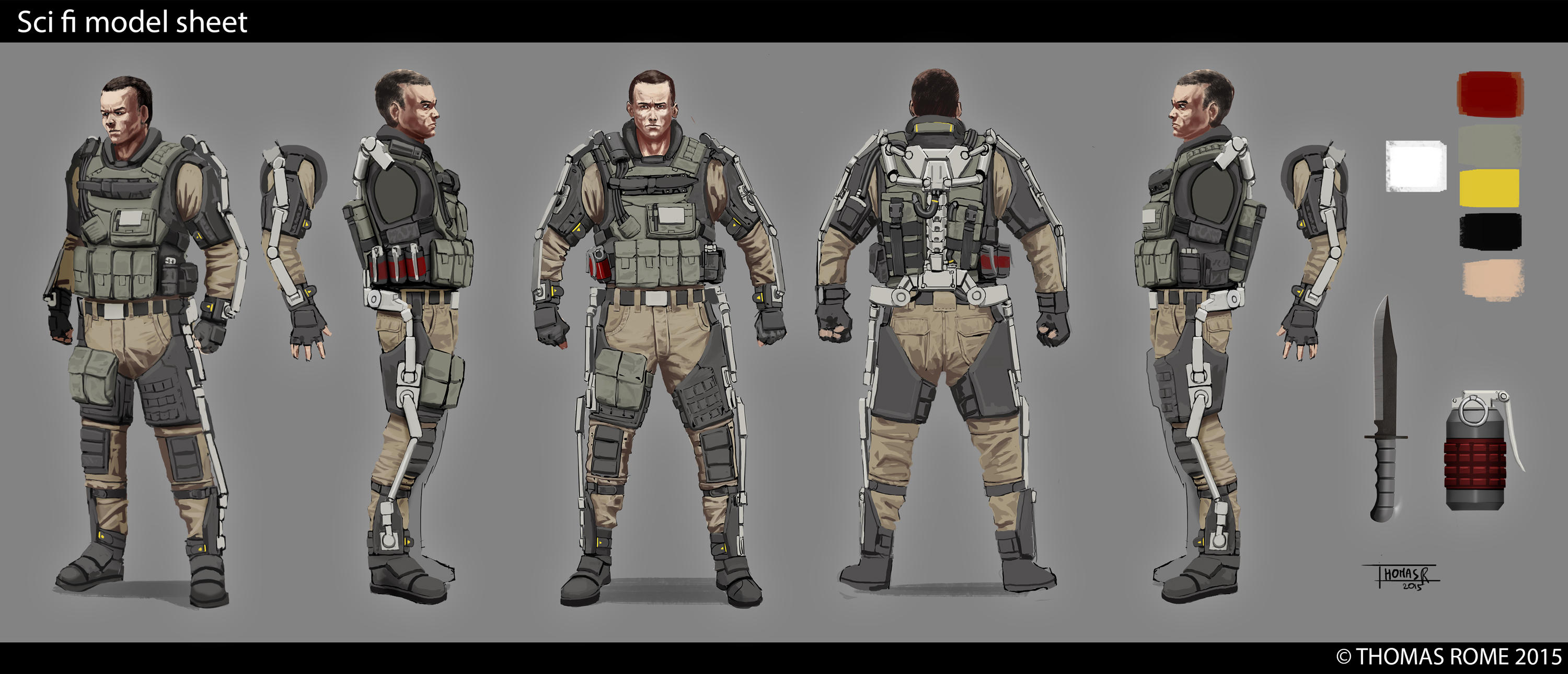 Sci Fi Mercenary by ThomasRome on DeviantArt