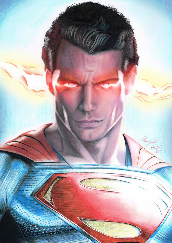 Man Of Steel - Henry Cavill Evil Superman Drawing by RuggiArt on DeviantArt