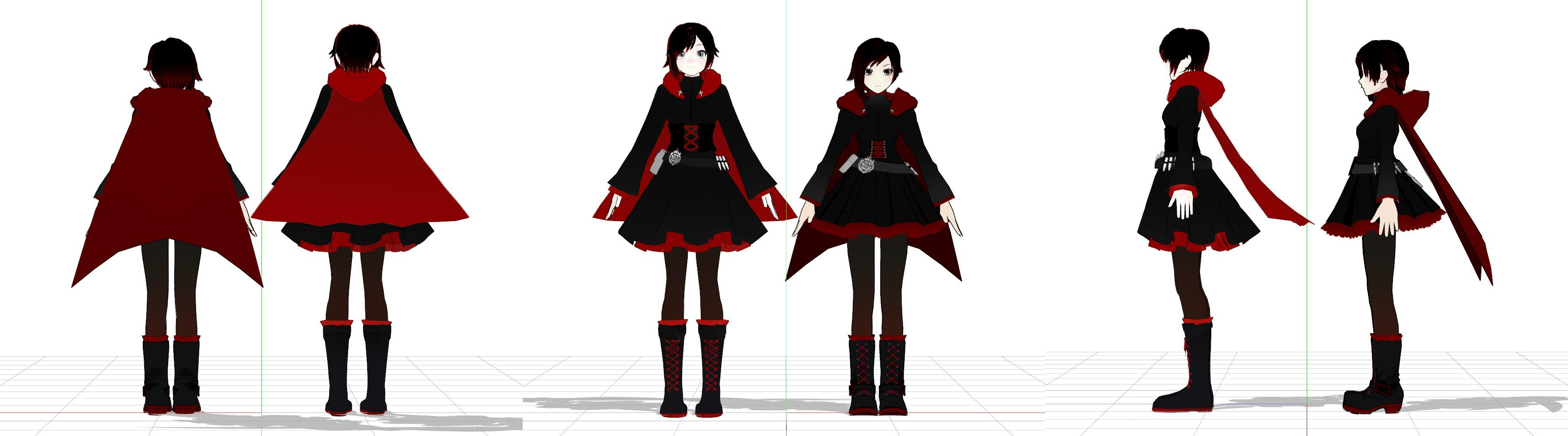 RWBY.Ruby - Comparison - Fan Custom and Official by Jakkaeront on ...