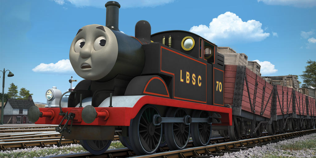 Black LBSC Thomas having trouble shunting trucks by The-ARC-Minister on ...