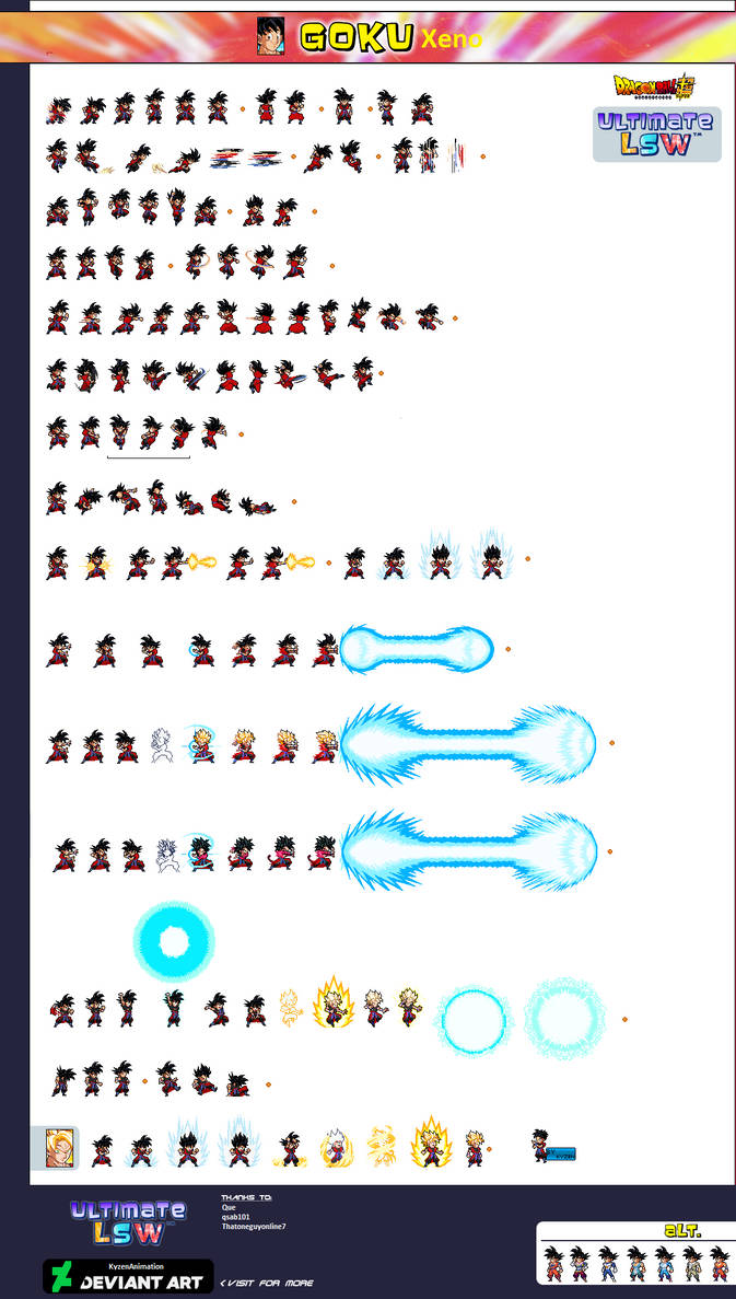 Xeno Goku Base - Ultimate Lsw Sheet by KyzenAnimation on DeviantArt