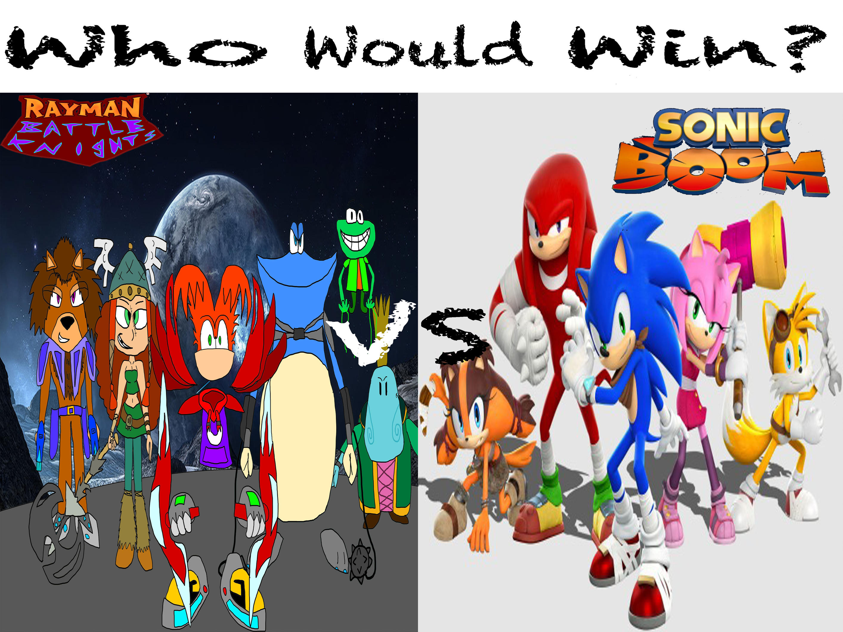 Rayman Battle Knights vs Sonic Boom by PurpleDragonDrakos on DeviantArt