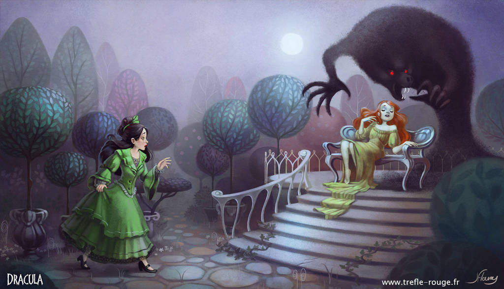 Dracula Lucy And Mina In The Garden By Trefle Rouge On Deviantart