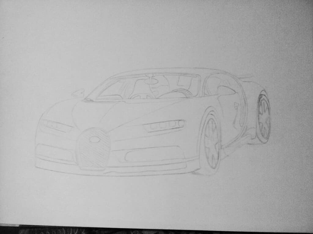 Drawing of Bugatti Chiron by AlexKingART on DeviantArt