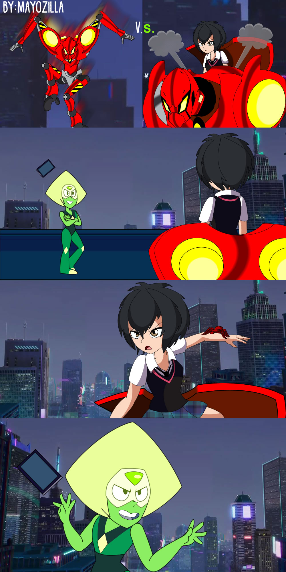 Peni Parker vs Peridot by mayozilla on DeviantArt