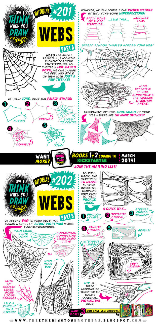 How to draw WEBS for #LEARNUARY! by STUDIOBLINKTWICE on DeviantArt