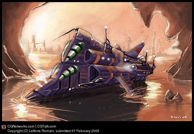 Sci-fi boat. by KNOXs on DeviantArt