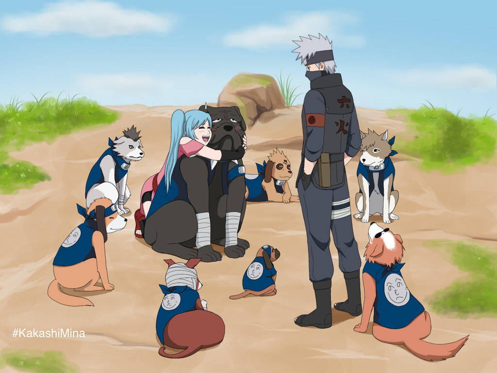 Kakashi's Ninken with Mina by Pungpp on DeviantArt
