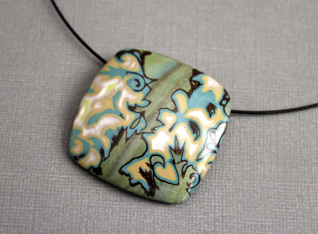 Polymer Clay Handmade Jewelry. Modern Botanical by earthexpressions on ...