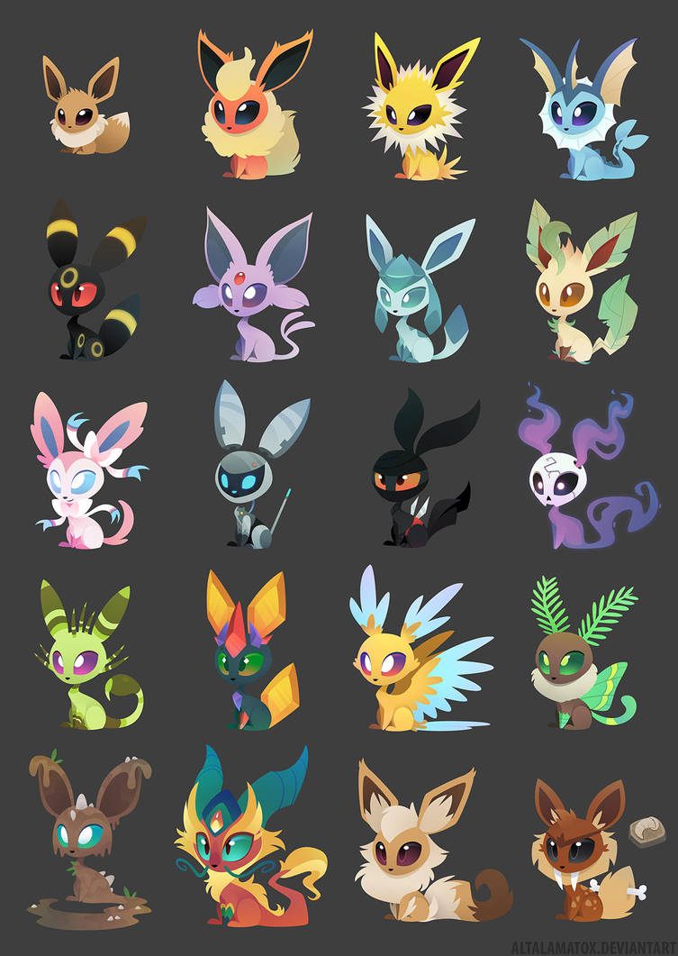 Eeveelution Sprites By Freezepop88 On Deviantart