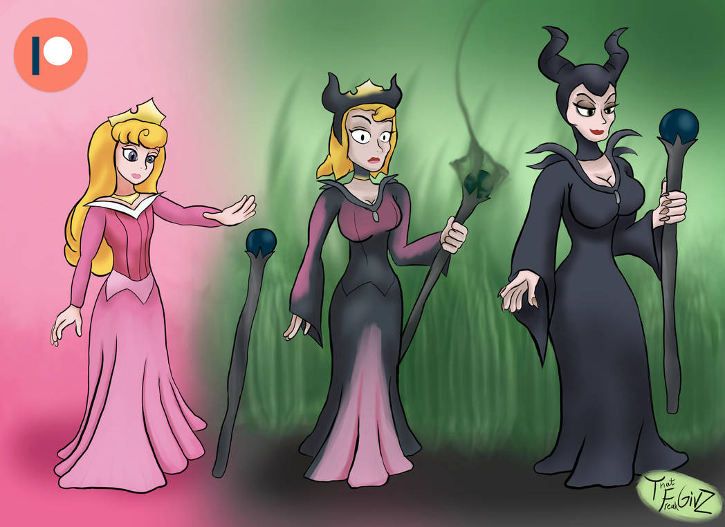Aurora turns into Maleficent by ThatFreakGivz on DeviantArt