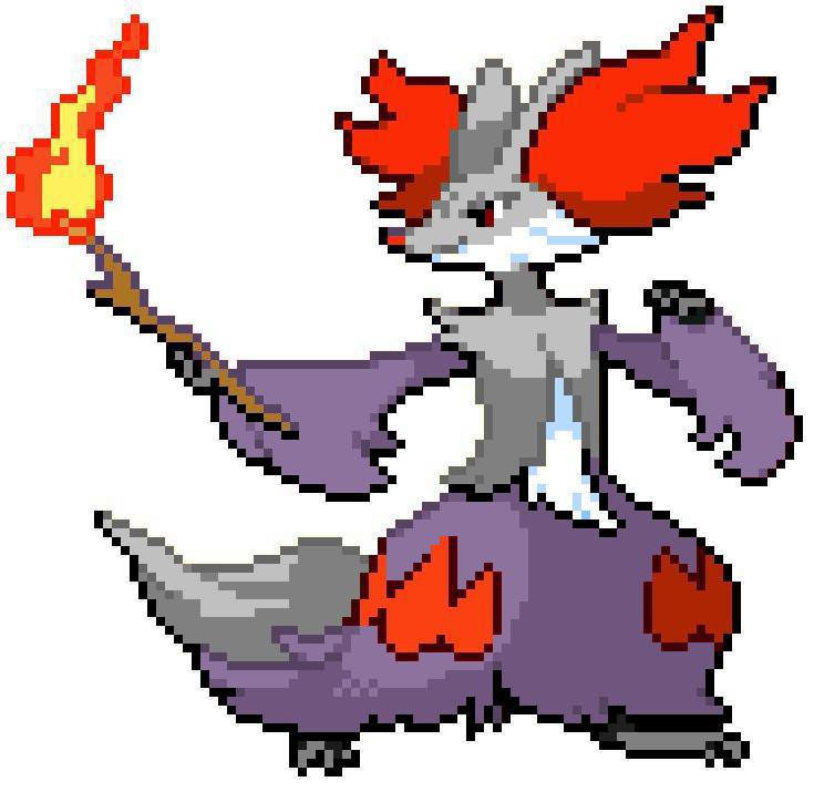 8bit shiny Delphox by Zeekthehedgie on DeviantArt