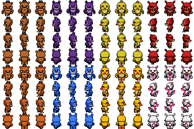 FNAF RPG Maker Sprites by Xarishro on DeviantArt