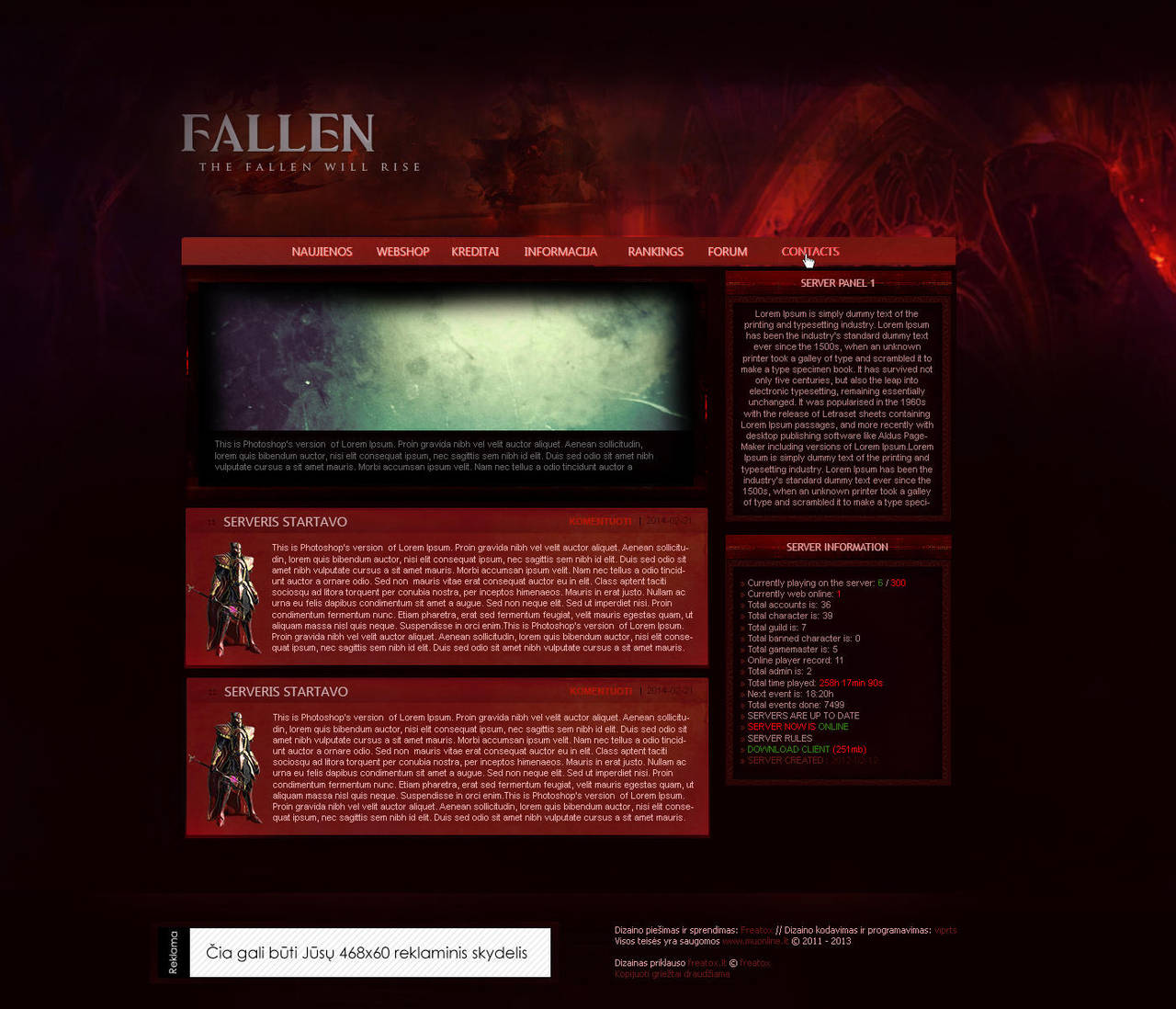 Mu-Online template [FOR SALE] by Freatox on DeviantArt