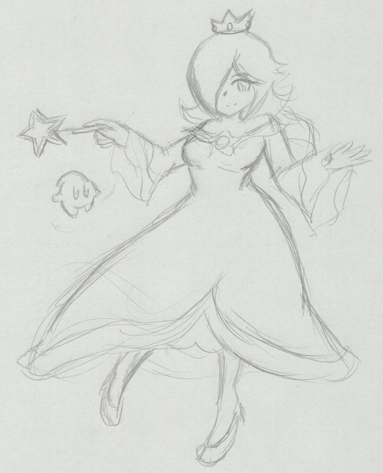 Rosalina: Sound Idea :Lineart: by Xero-J on DeviantArt