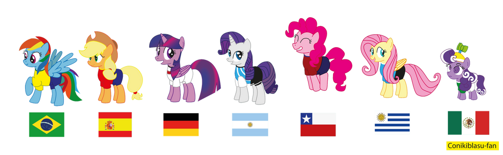 my little pony World Cup Brazil 2014 by CoNiKiBlaSu-fan on DeviantArt