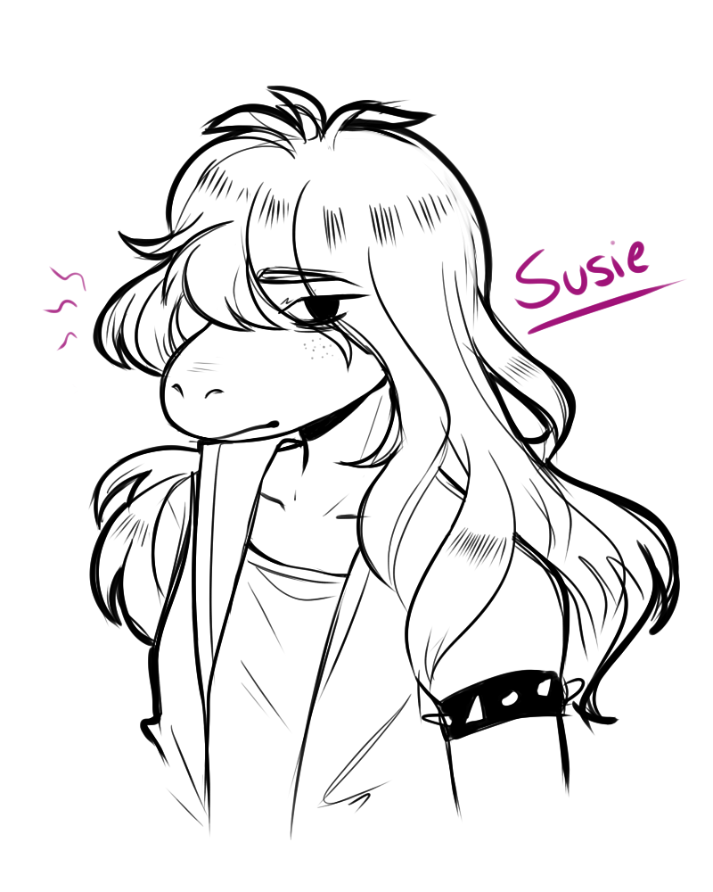 Susie Sketch (Deltarune) by Yeyou-Submarine on DeviantArt