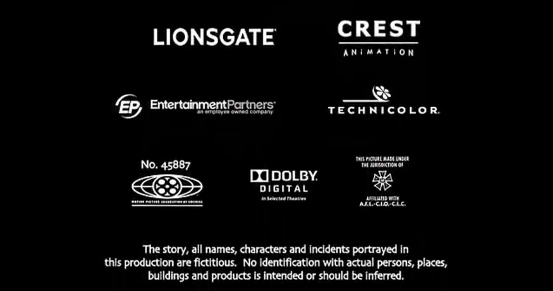 Lionsgate/CA/EP/Technicolor/MPAA/Dolby/IATSE Logos by ...