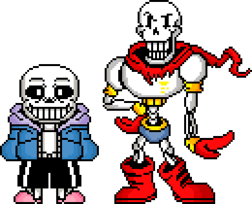 Custom Sans and Papyrus Battle Sprites Colored by flambeworm370 on ...