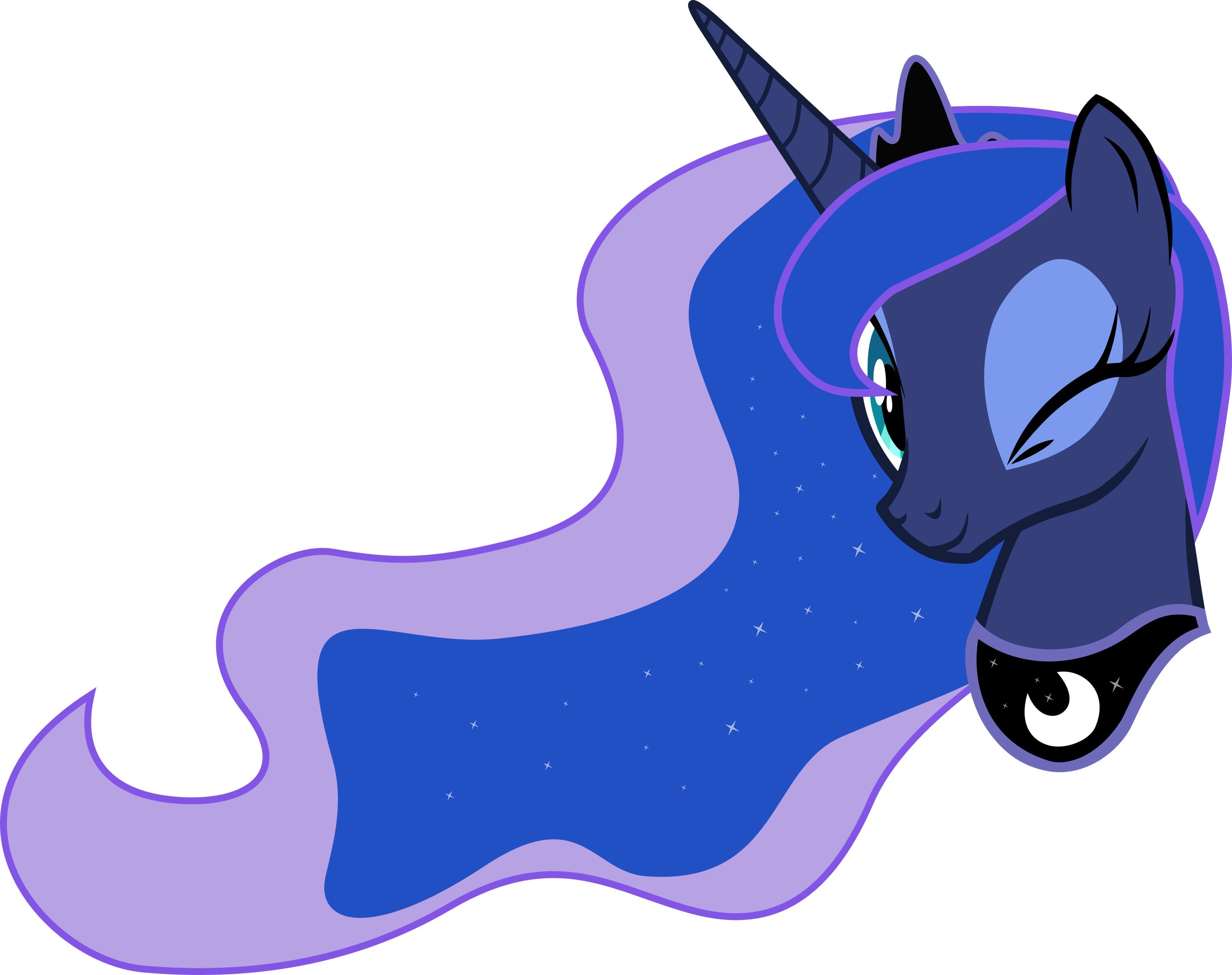 Luna winking by Niyashy on DeviantArt