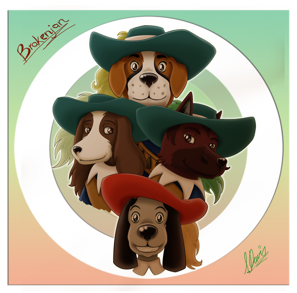 OF: Brakenjan + the 3 Muskehounds by Drag0n-Mistr3ss on DeviantArt