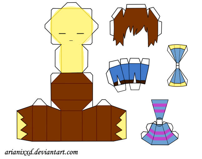 BASE Papercraft de Frisk ~UNDERTALE~ by Arianixxd on DeviantArt